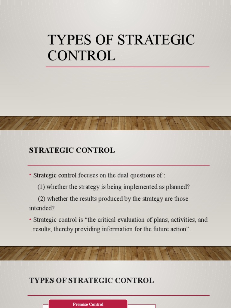Types of Strategic Control Explained | PDF | Finance & Money Management ...