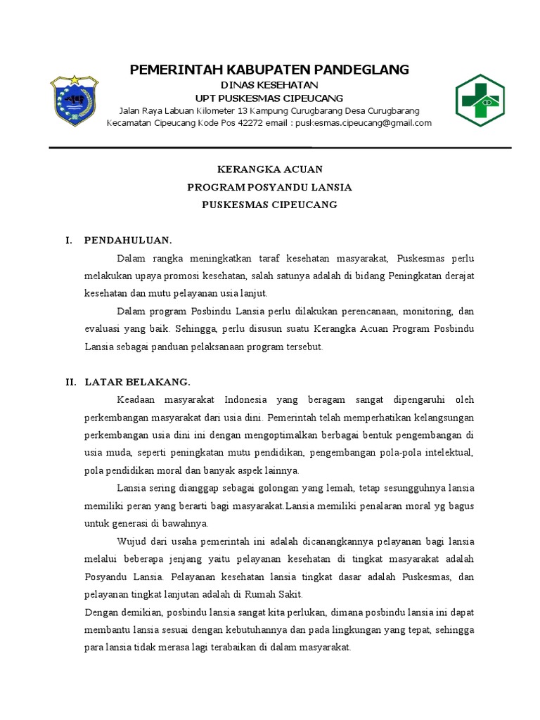 Kak Posbindu Lansia | PDF | Pengembangan Diri | Kesehatan Holistik