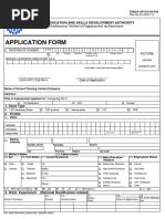 TESDA Assessment Application Form PDF | PDF | Learning | Business