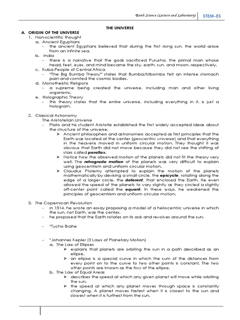 (Notes) The Universe | PDF | Big Bang | Universe