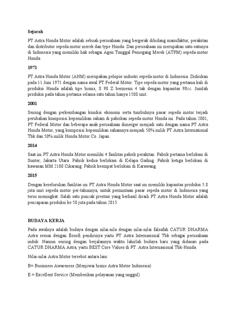 Company Profile PT AHM | PDF | Teknologi & Rekayasa