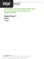 Progression Test Stage 7 English 2024 p2 QP PDF | PDF