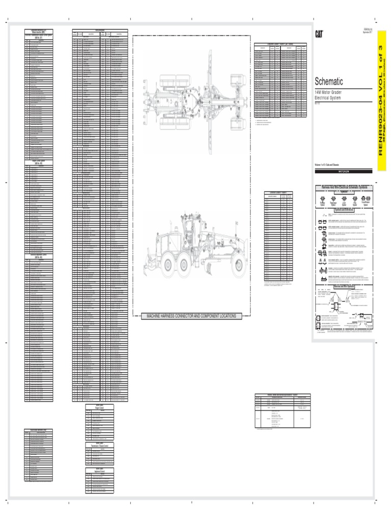 Electrical System 14M Motor Grader: Machine Harness Connector and ...