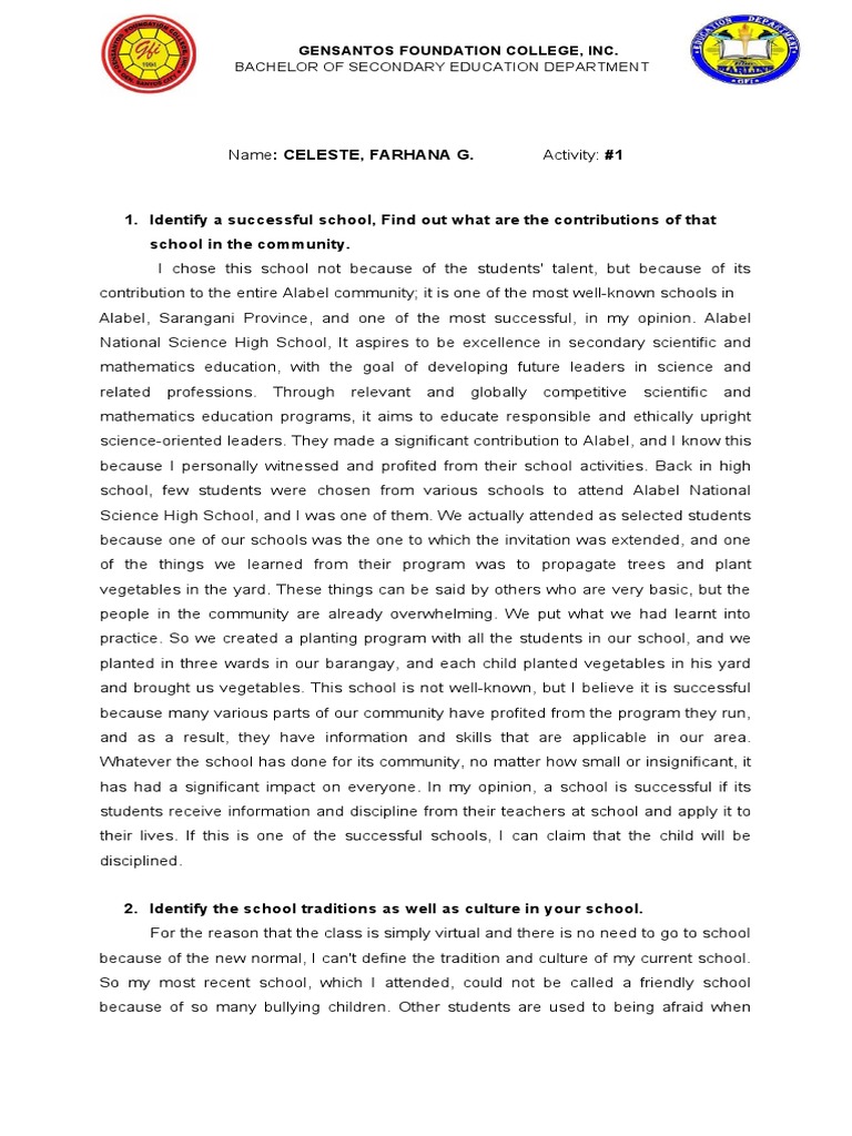 Compilation of Activities-1 | PDF | Teachers | Schools