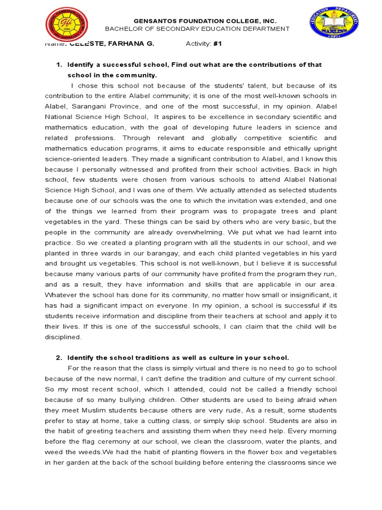 Compilation of Activities-1 | PDF | Teachers | Schools