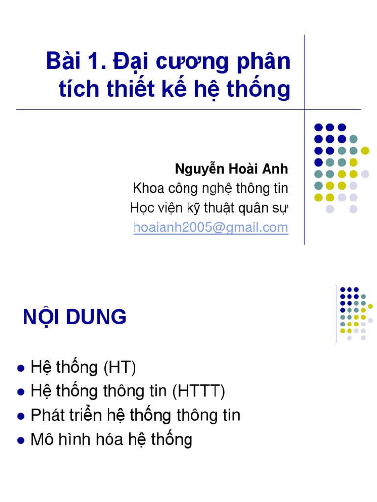 2 Tuan1+2 DaicuongPTTKHT | PDF
