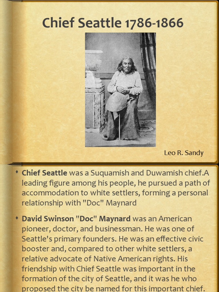 Chief Seattle: Legacy and Speech Analysis | PDF | Washington (State ...