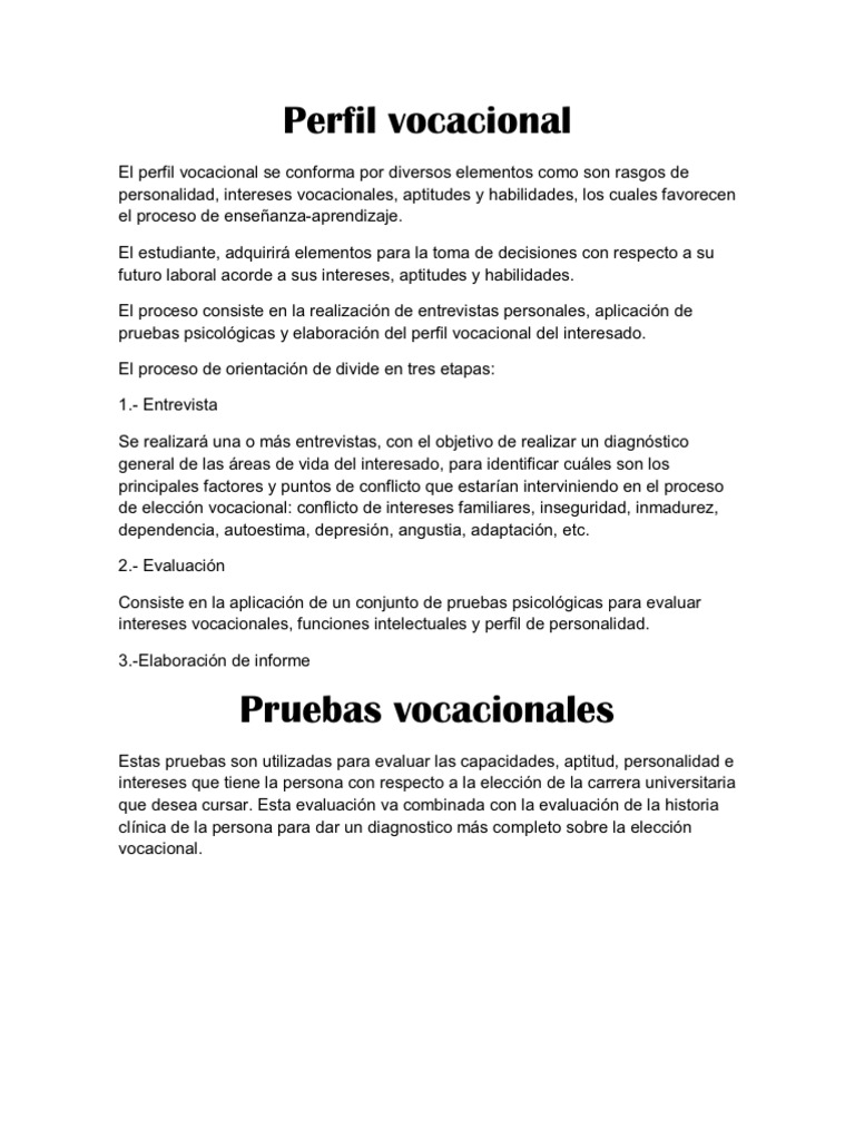 Perfil vocacional