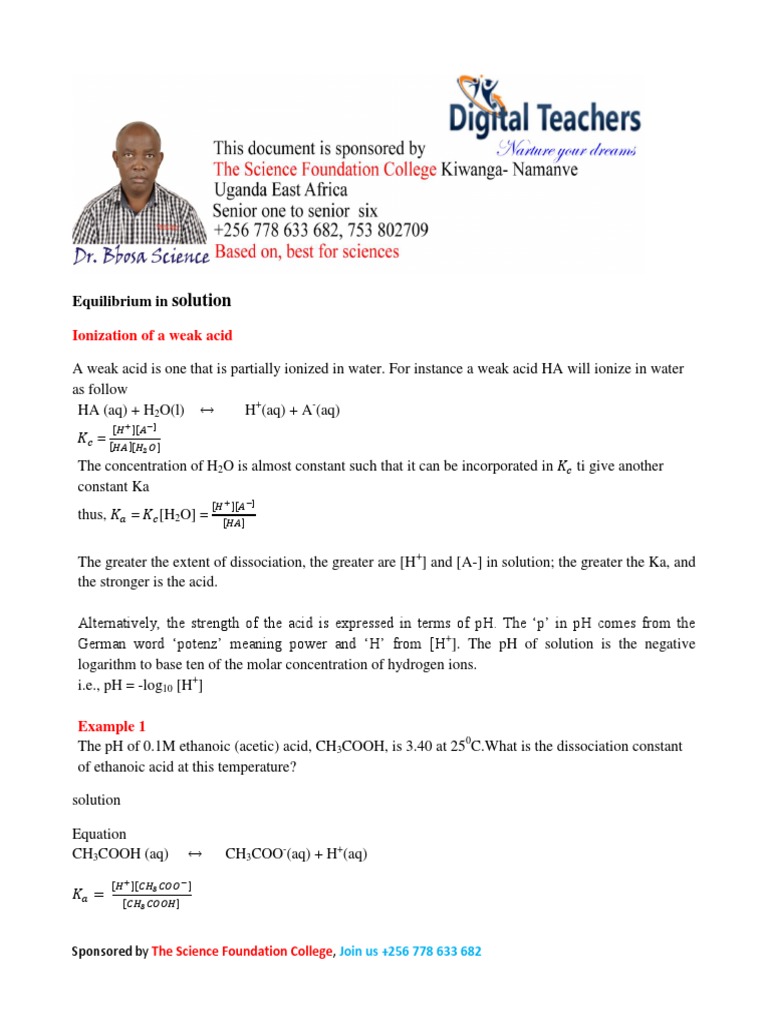 Ionic-Equilibrium | PDF | Solubility | Ph