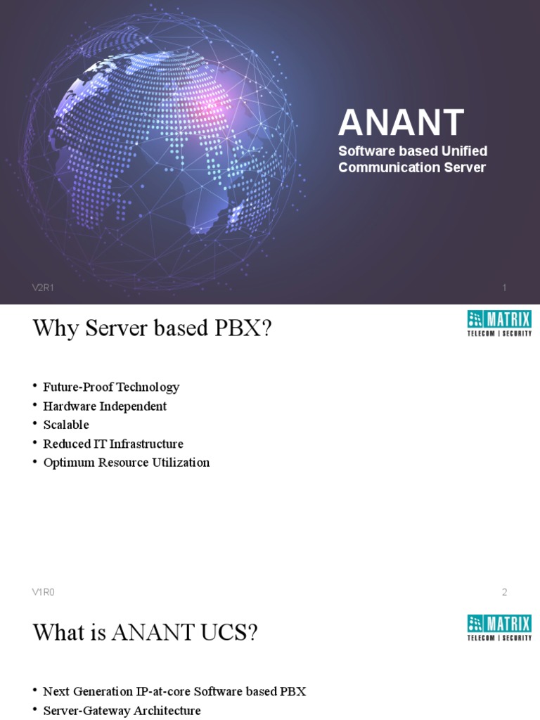 An Overview of the ANANT Unified Communication Server: A Next ...