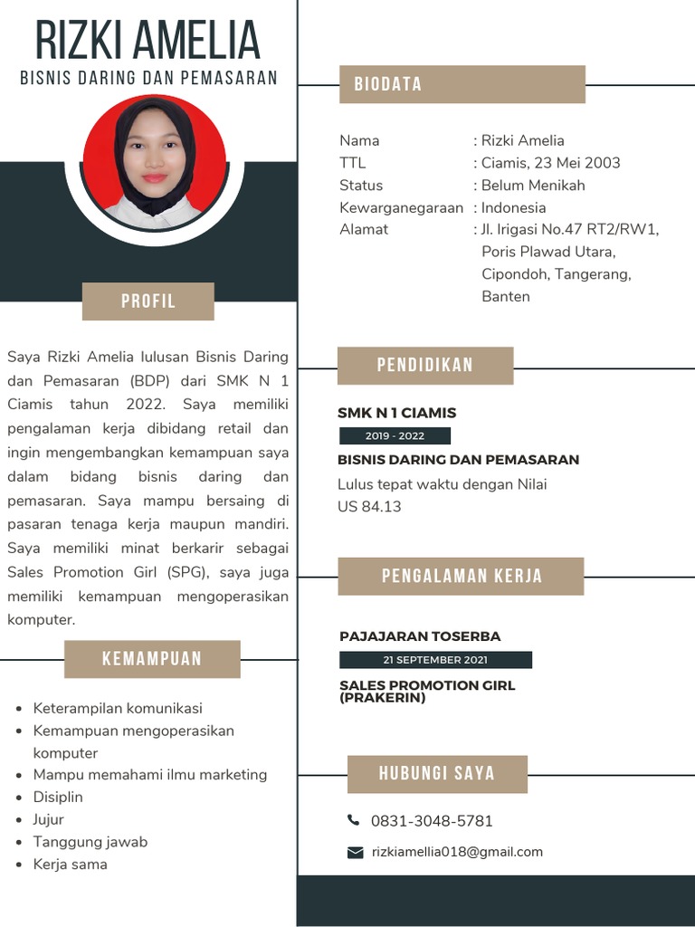 Profil Rizki Amelia: Lulusan BDP 2022 | PDF