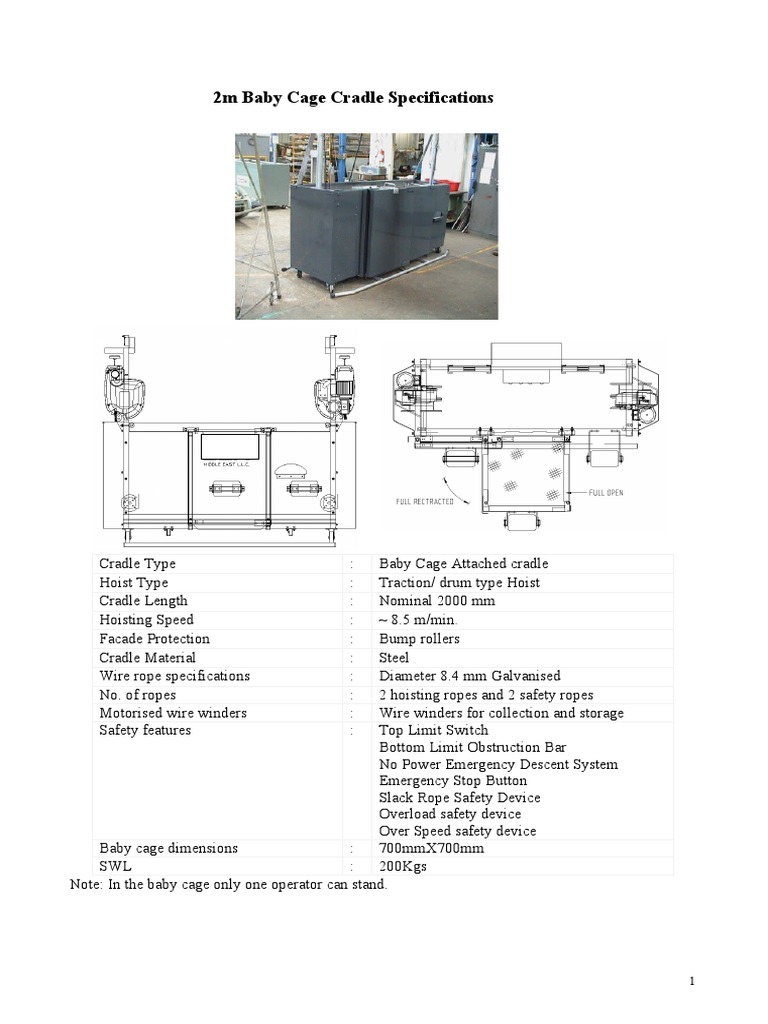 Baby Cage Cradle (Self Powered) | PDF