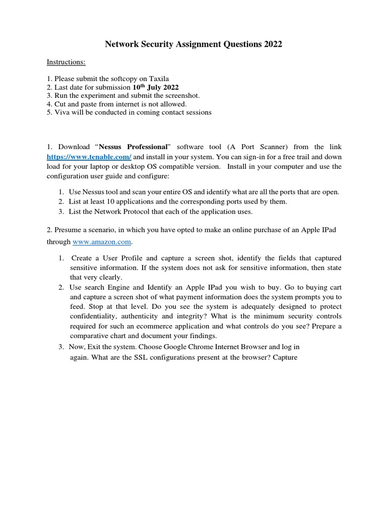 NS Assignment | PDF | Transport Layer Security | Computer Network