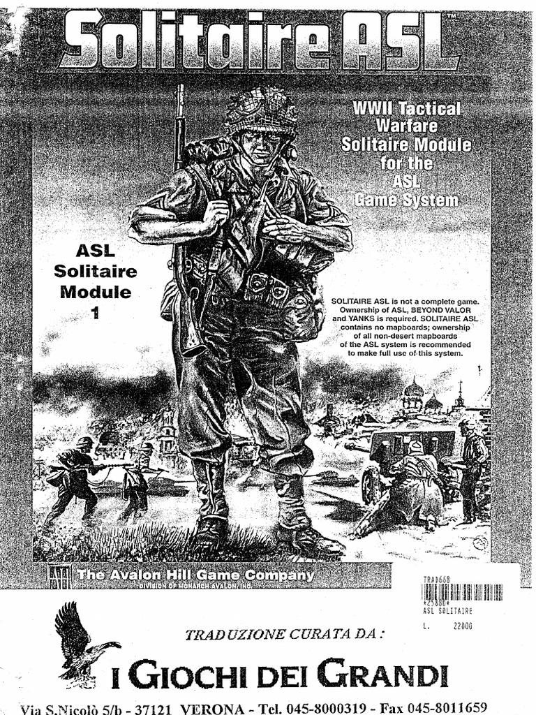 Solitaire ASL - Avalon Hill | PDF