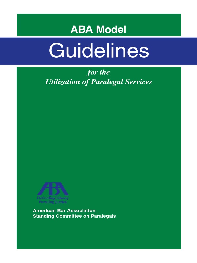 ABA Model Guidelines For Utilization of Paralegal Services | PDF ...