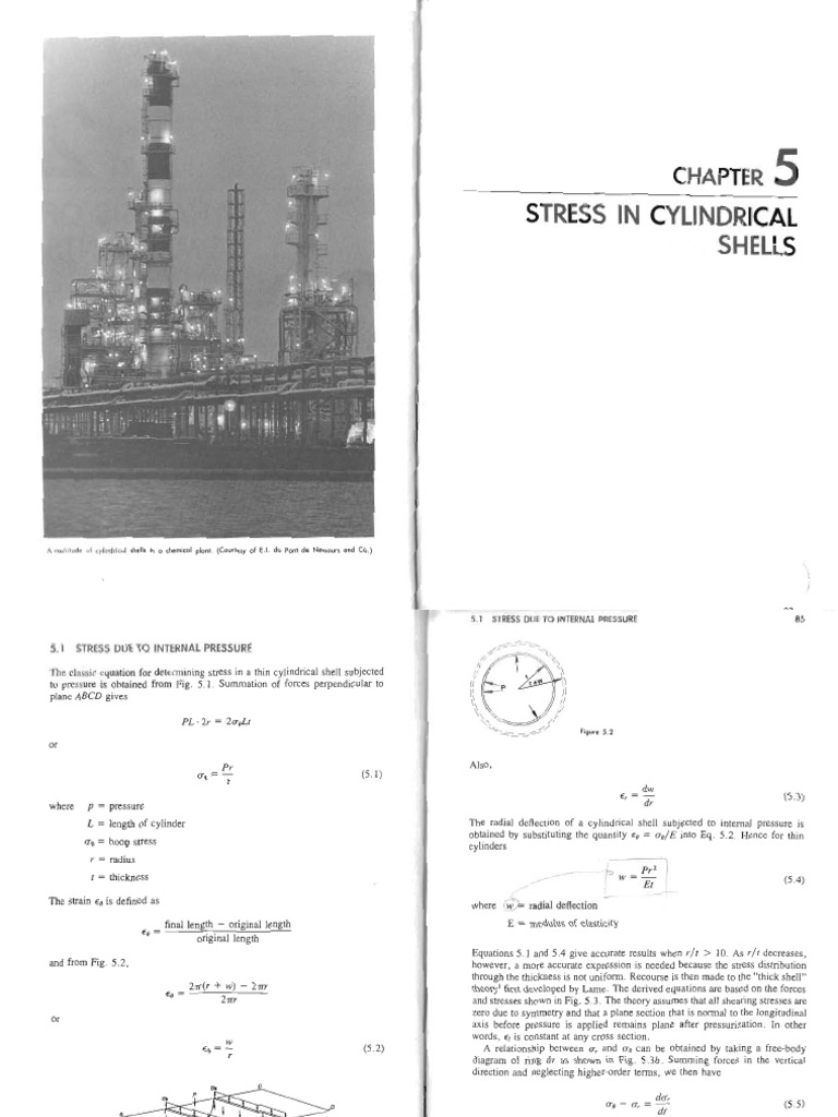 Stress in Shells-1 | PDF | Stress (Mechanics) | Solid Mechanics
