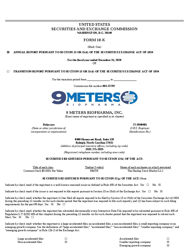 Nasdaq NMTR 2020 | PDF | Coeliac Disease | Phases Of Clinical Research
