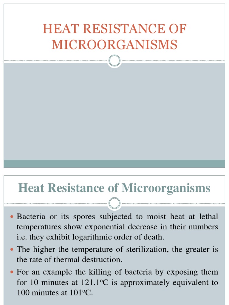 L 7 Thermal Death Time Data | PDF | Logarithm | Temperature
