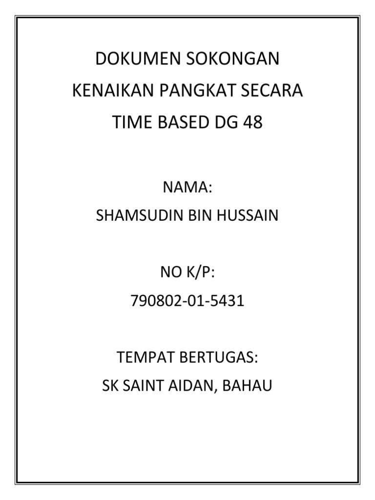 Cover Dokumen Sokongan DG44 | PDF