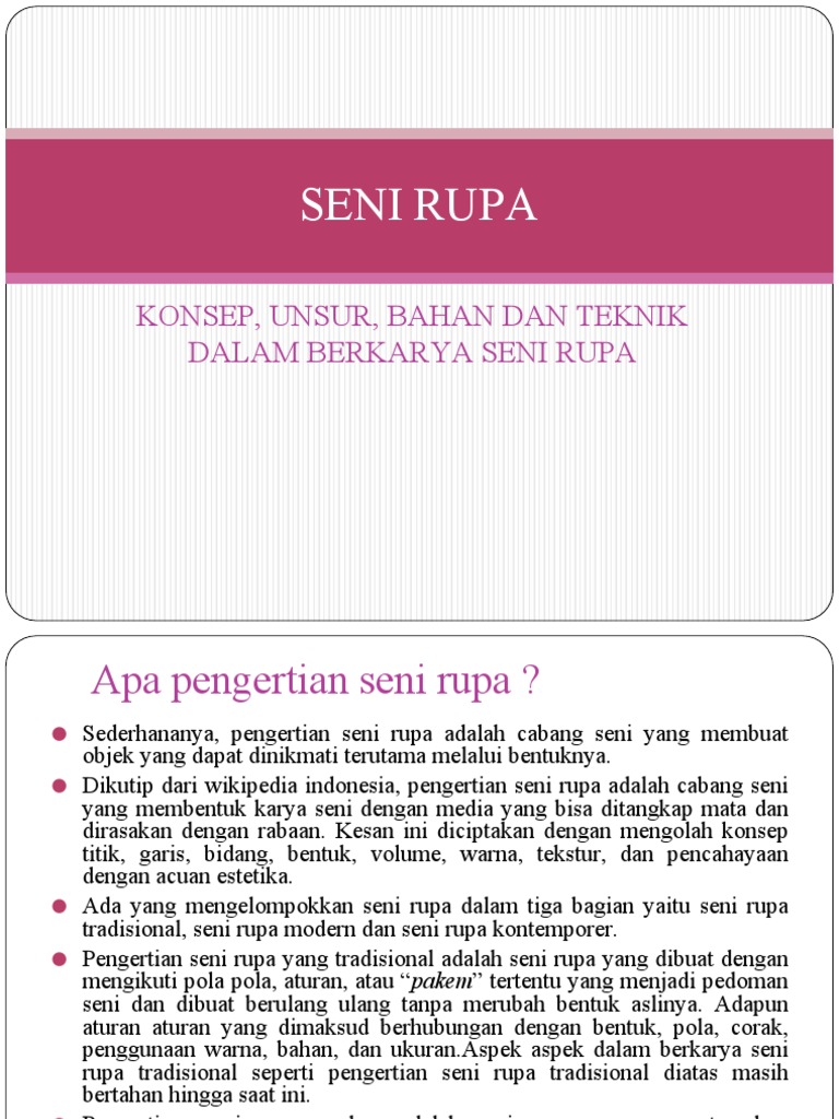 Seni Rupa: Konsep dan Teknik | PDF | Seni