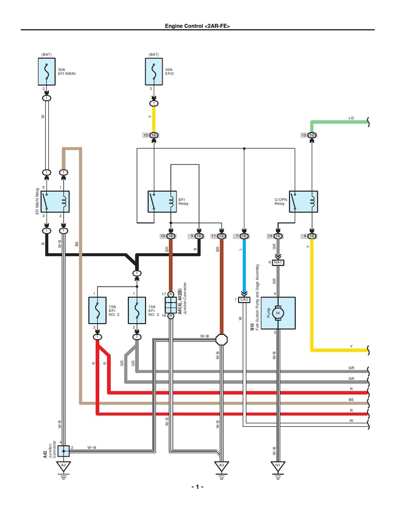 2AR-FE Engine Control Wiring Diagram | PDF | Gas Technologies ...