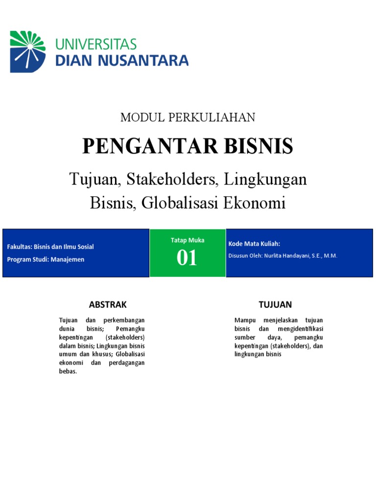 Modul Pengantar Bisnis | PDF