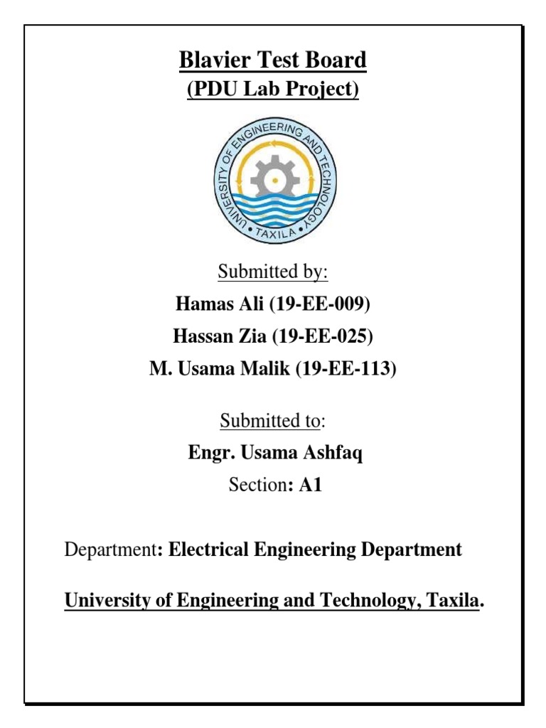 Blavier Test Board: (PDU Lab Project) | PDF | Electrical Resistance And ...