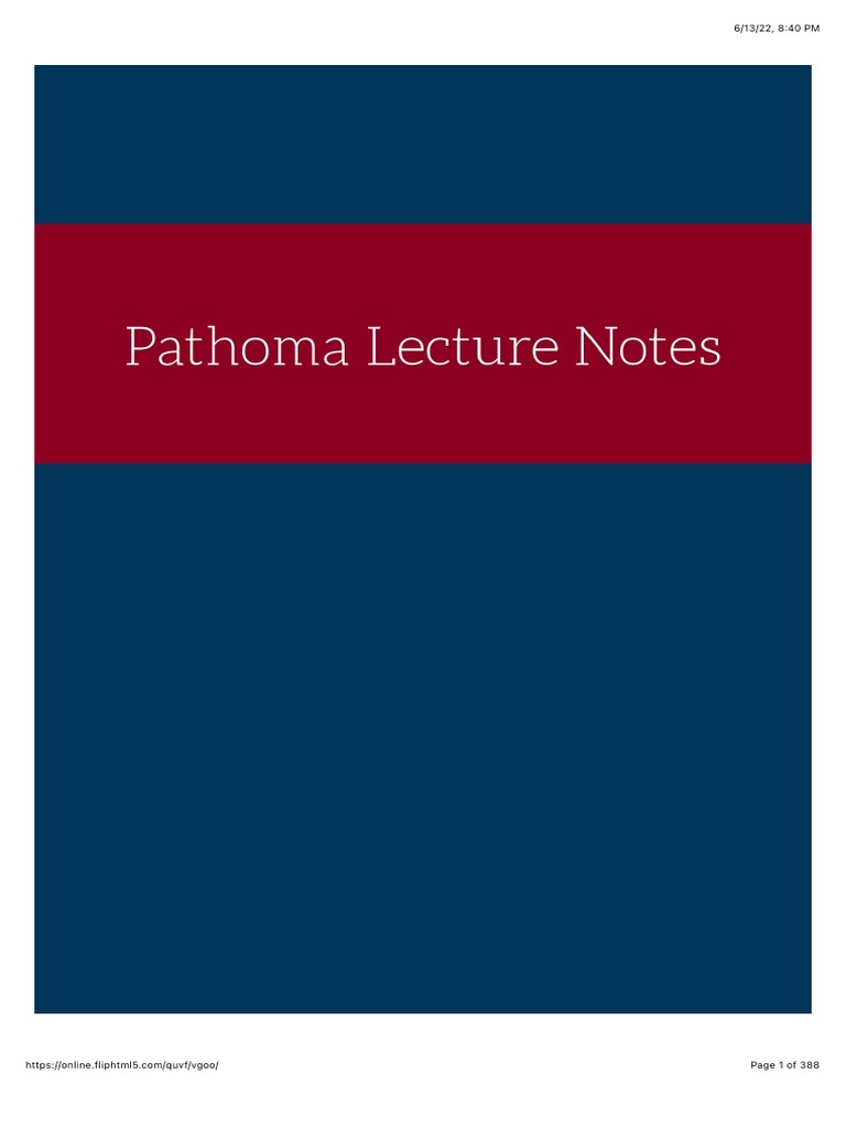 Pathoma Lecture Notes | PDF