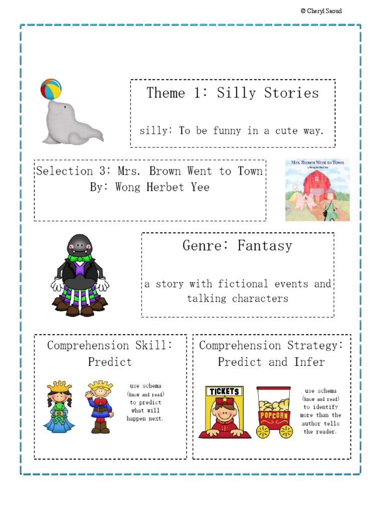 Silly Stories: Mrs. Brown Went to Town | PDF | Poetry | General Fiction