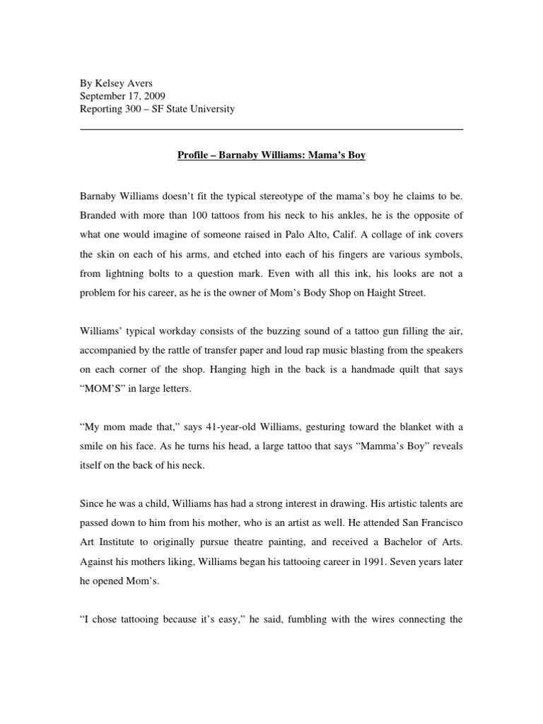 Barnaby Williams Profile | PDF | Leisure