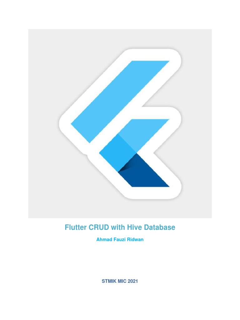 Flutter CRUD With Hive Database | PDF