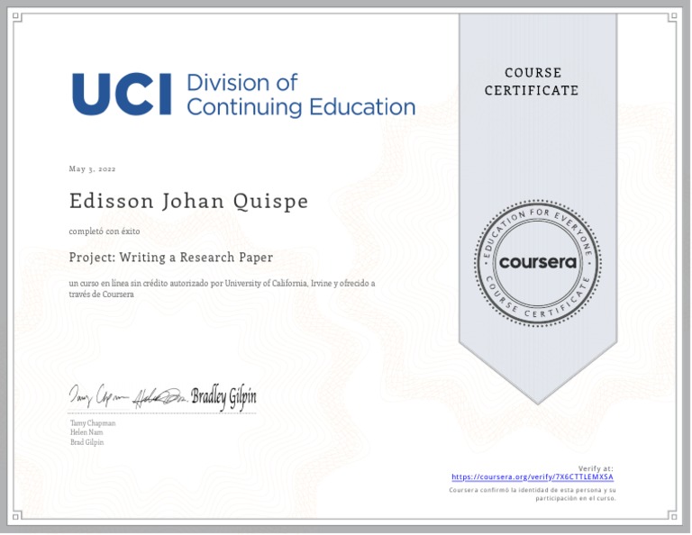 Edisson Johan Quispe: Project: Writing A Research Paper | PDF