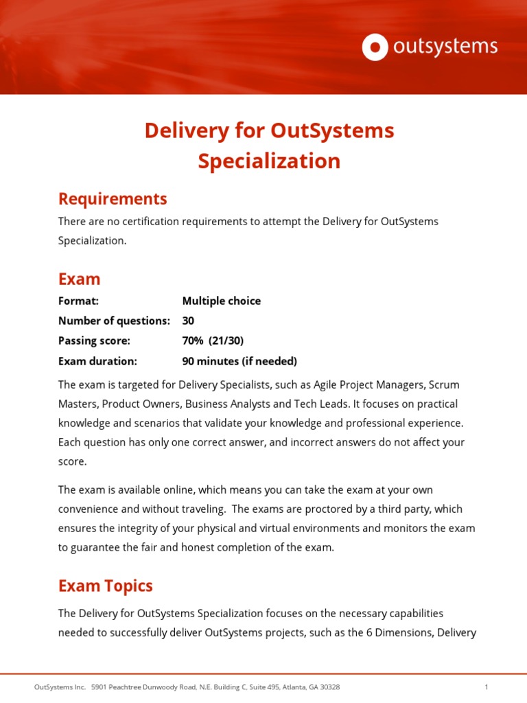 OutSystems Delivery Specialist Exam Guide | PDF | Scrum (Software ...