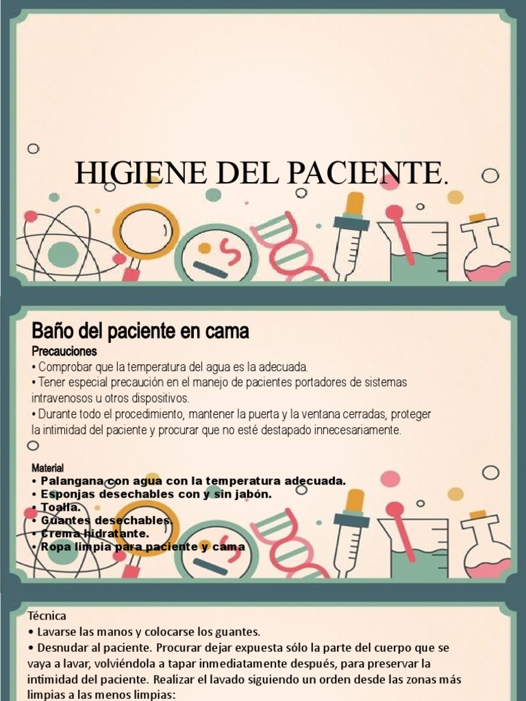 Higiene Del Paciente | PDF | Dentadura postiza | Agua