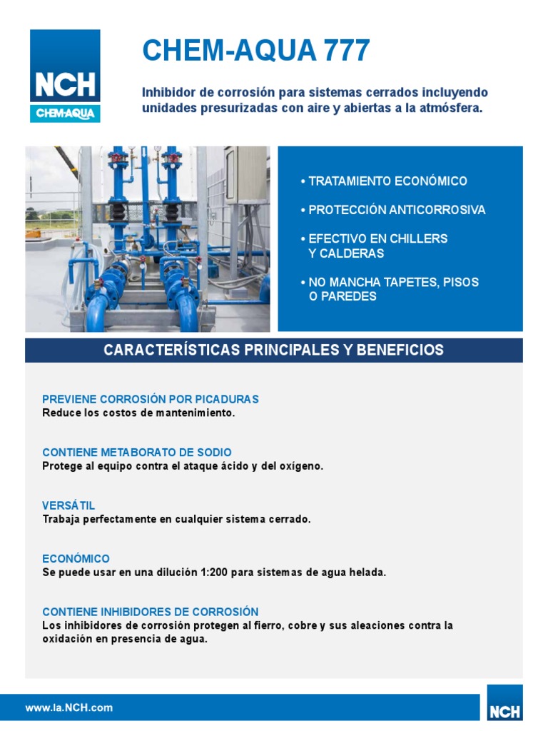 Ficha Tecnica Chem Aqua 777 - 2017 | PDF | Corrosión | Agua