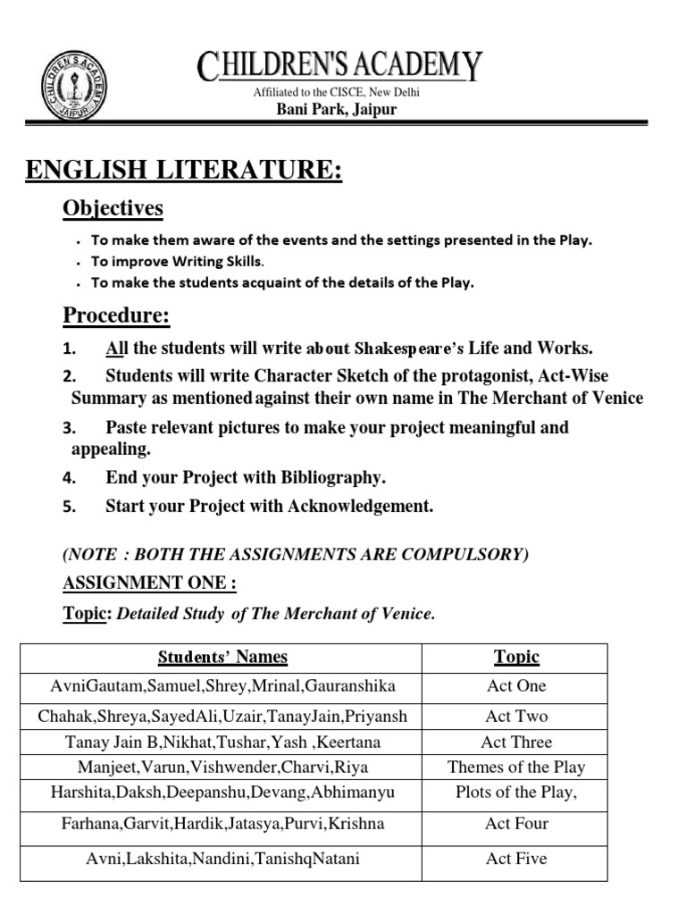 Class 10 English Project Guidelines | PDF | Cognition | Linguistics