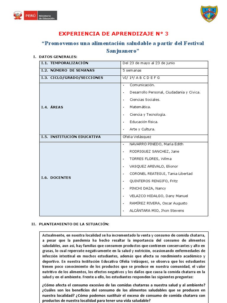 1° EdA-03-2022 | PDF | Ecuaciones | Aprendizaje