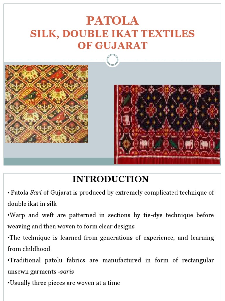 Patola: Silk, Double Ikat Textiles of Gujarat | PDF | Weaving | Loom