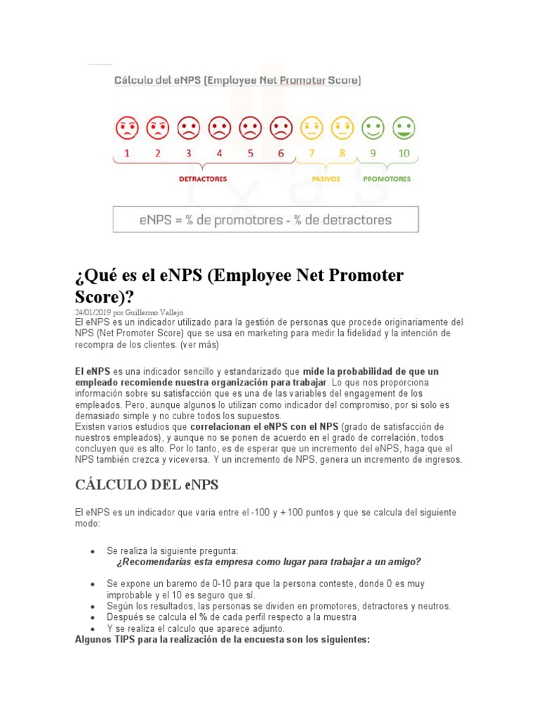Definición y Cálculo del eNPS | PDF