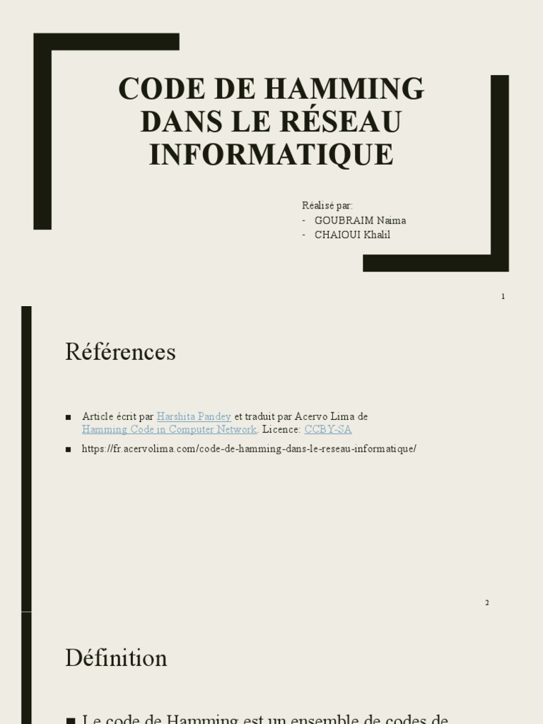 Code Hamming | PDF | Bit | Détection et correction des erreurs
