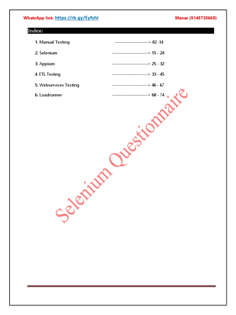 Qa Interview Questions 7 Pdf Class Computer Programming Method Computer Programming