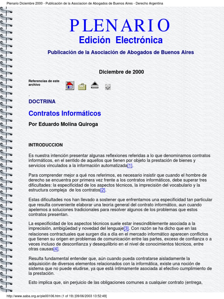 D. Contratos Informáticos. Molina Quiroga | PDF | Programa de ...