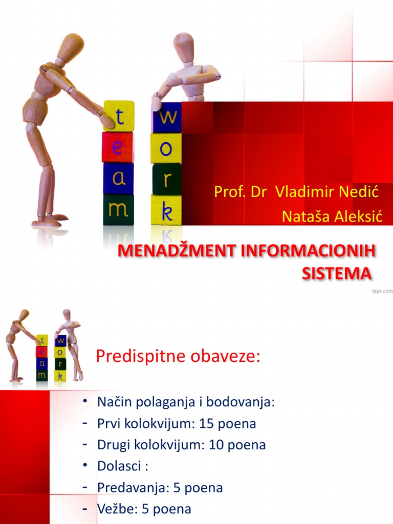 Menažment Informacionih Sistema Uvodna Predavanja - MIS | PDF