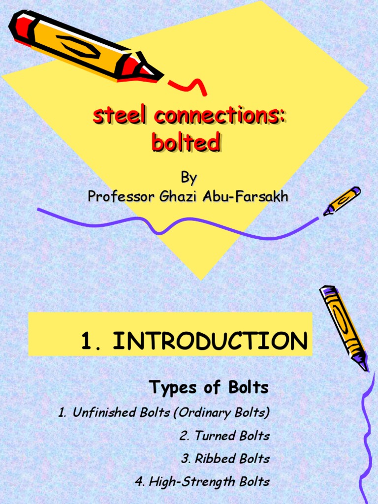 Steel Bolt Types & Connections | PDF | Screw | Young's Modulus