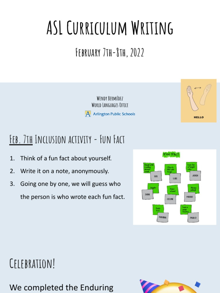 Asl Curriculum Writing 2021-2022 | PDF | Educational Psychology ...
