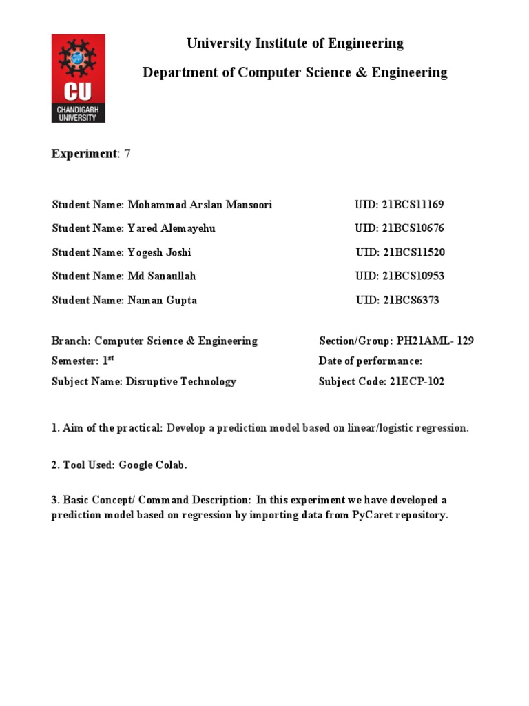 PyCaret Regression | PDF | Engineering | Computer Science