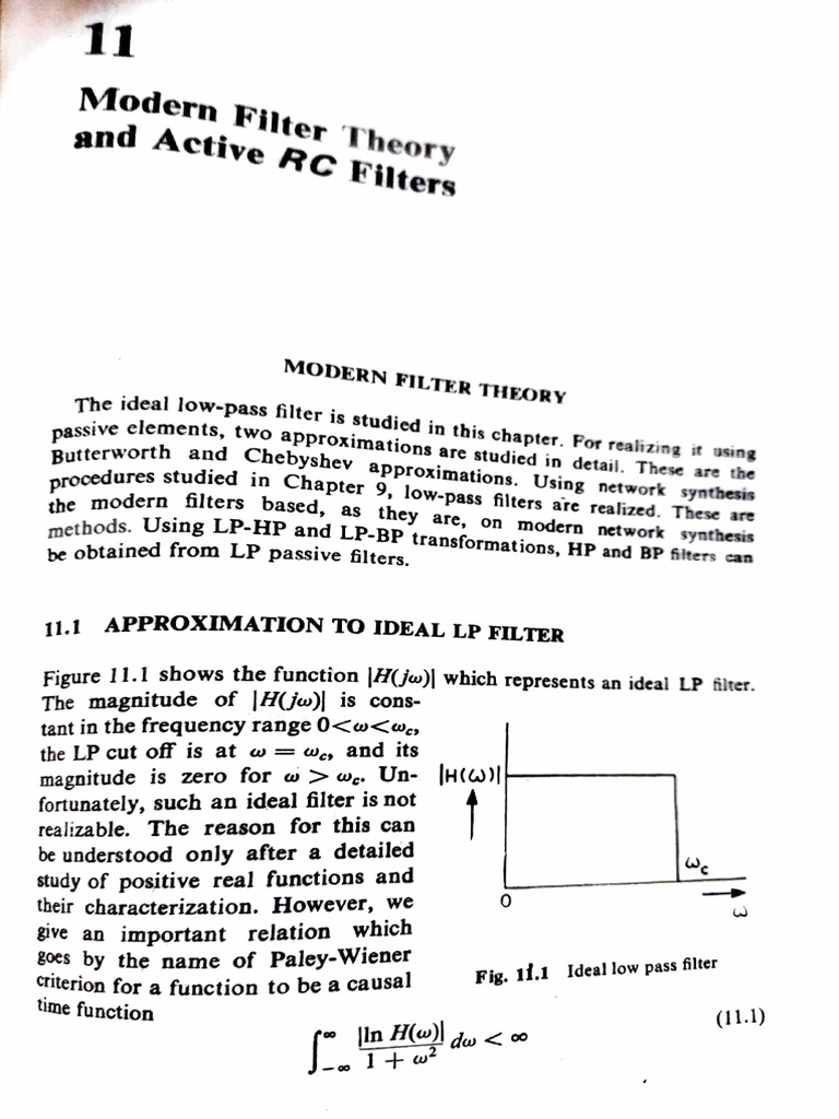 Modern Filter | PDF | Low Pass Filter | Electronic Filter