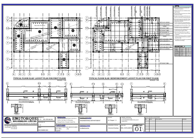 Engtorque: Typical Floor Slab Layout Plan For First Floor Typical Floor ...