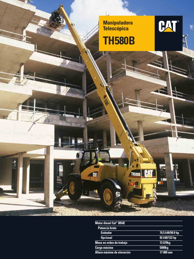 Especificaciones Cat TH580B | PDF | Transmisión (Mecánica) | Caballo de ...