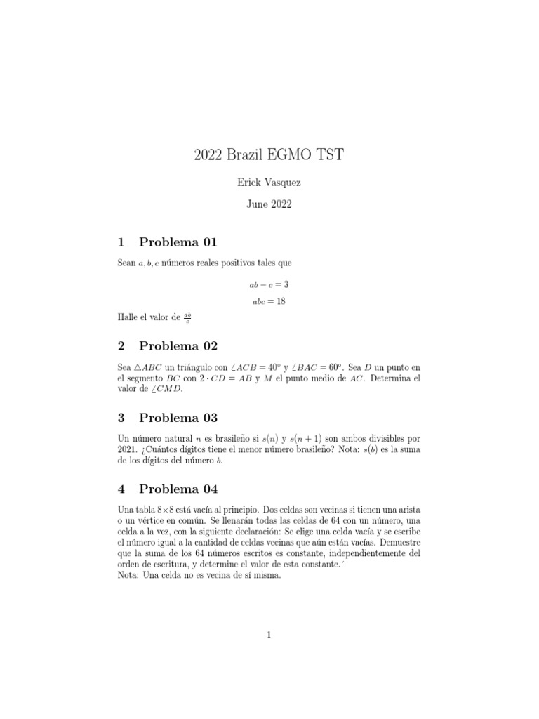 2022 Brazil Egmo TST | PDF